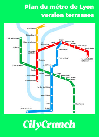 Le plan du métro de Lyon version terrasses